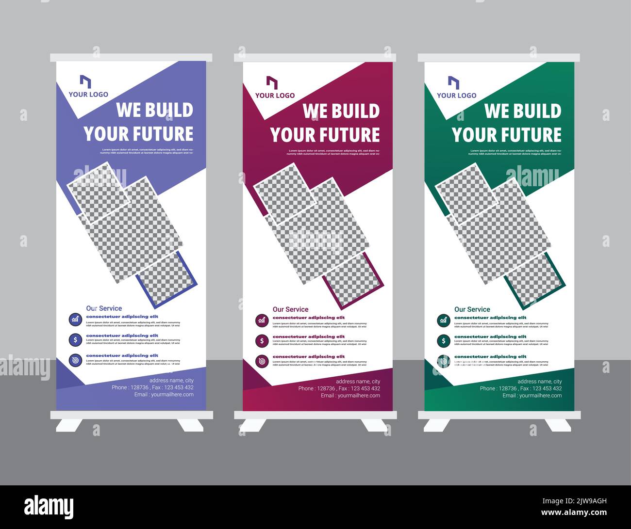 Roll up banner design template modern xbanner rull up design golf ...