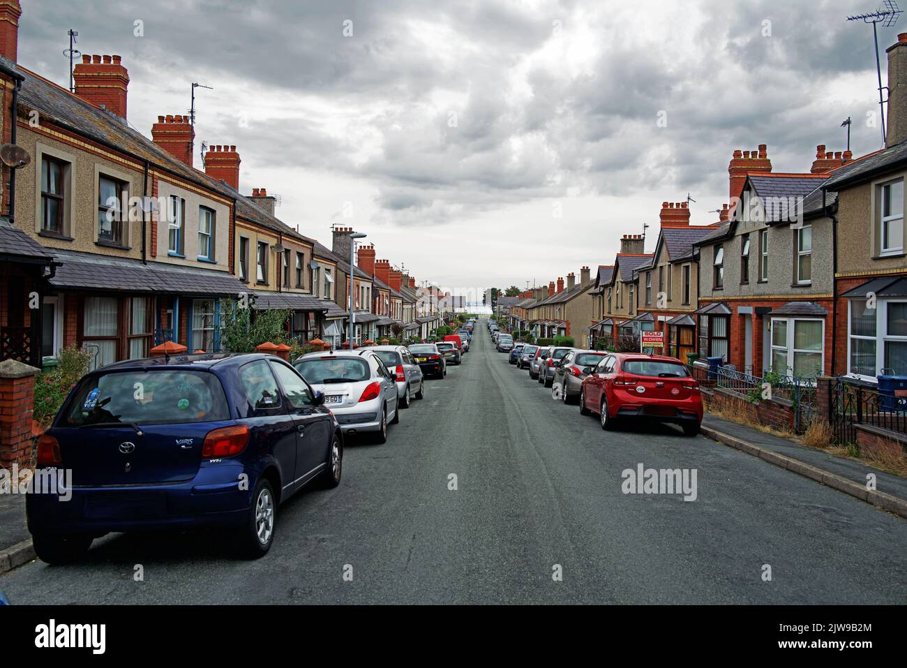 Orme Road is in Bangor, North Wales.This long road points towards the ...