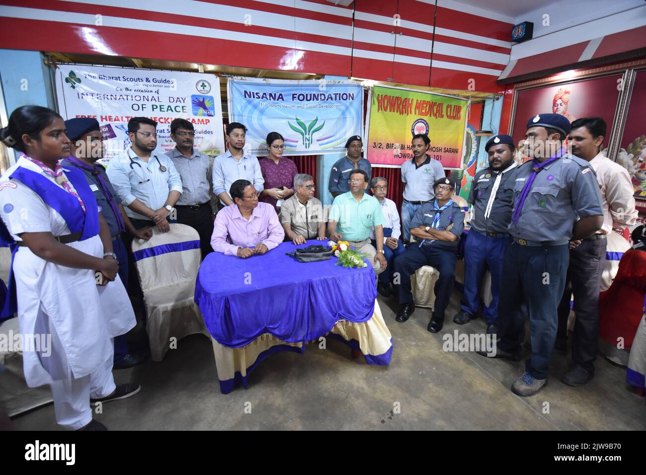 Howrah, West Bengal, India. 4th Sep, 2022. A free health check-up camp ...