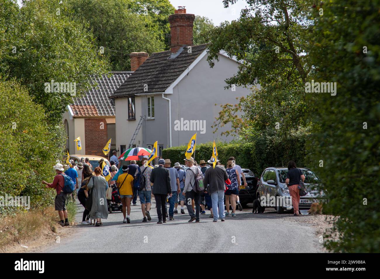 The Candlestick March around the village at the 2022 Burston School ...