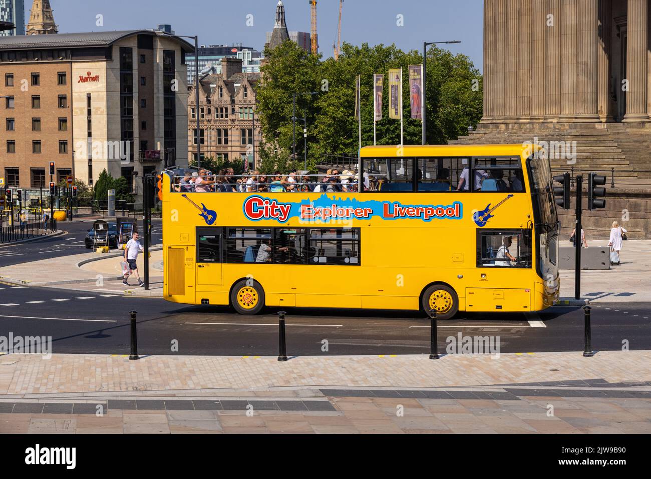 City sightseeing bus in Liverpool - LIVERPOOL, UK - AUGUST 16, 2022 ...