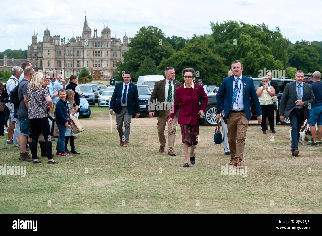 Stamford, UK. 4th Sep, 2022. HRH Princess Royal arrives on Day 4 of the ...