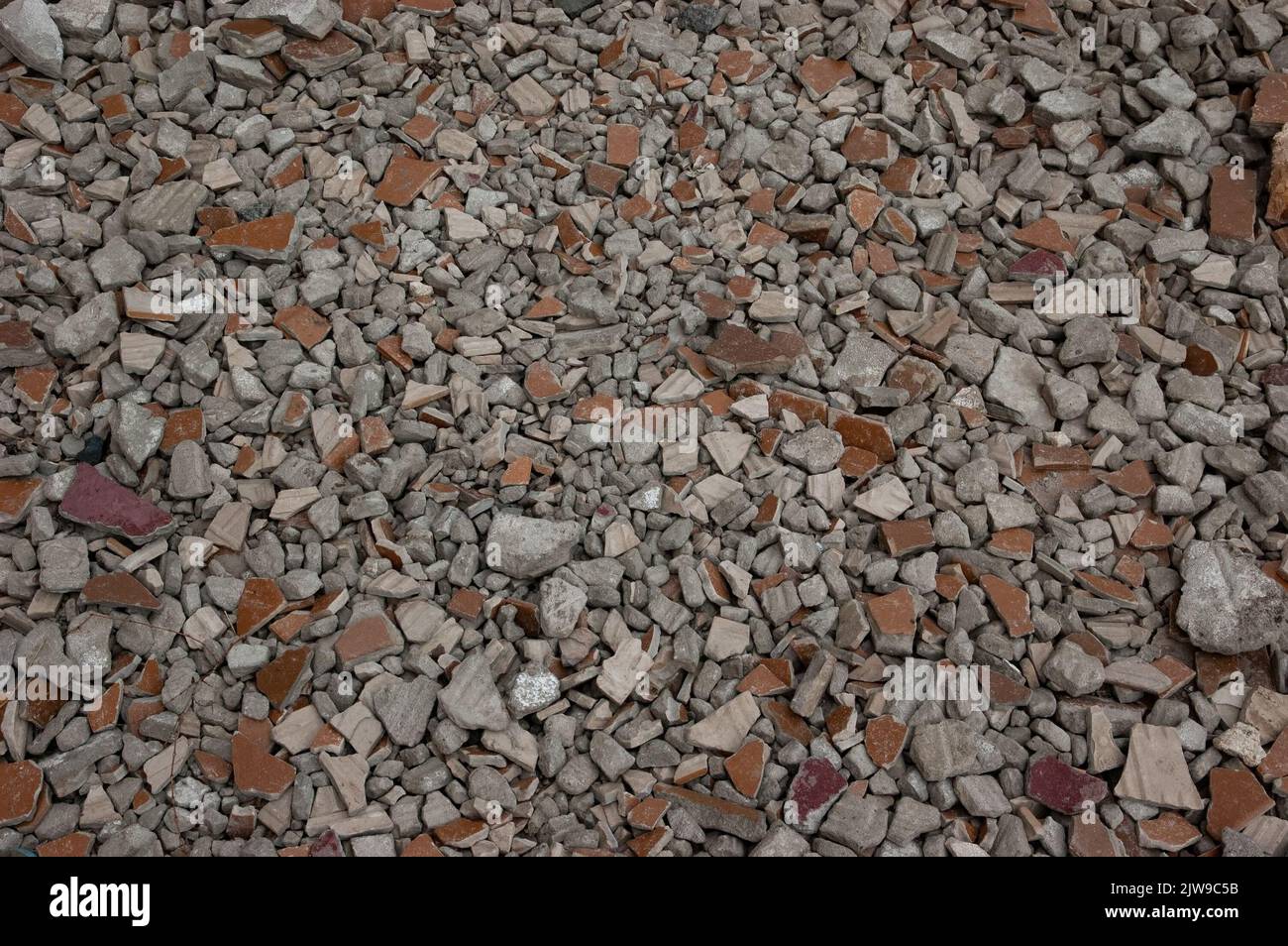 abstract background: gravel and pieces of broken tiles Stock Photo - Alamy