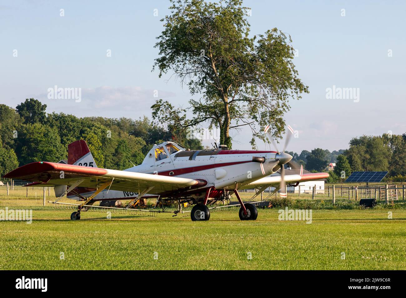 Crop duster plane, at airport, E USA, by James D Coppinger/Dembinsky ...