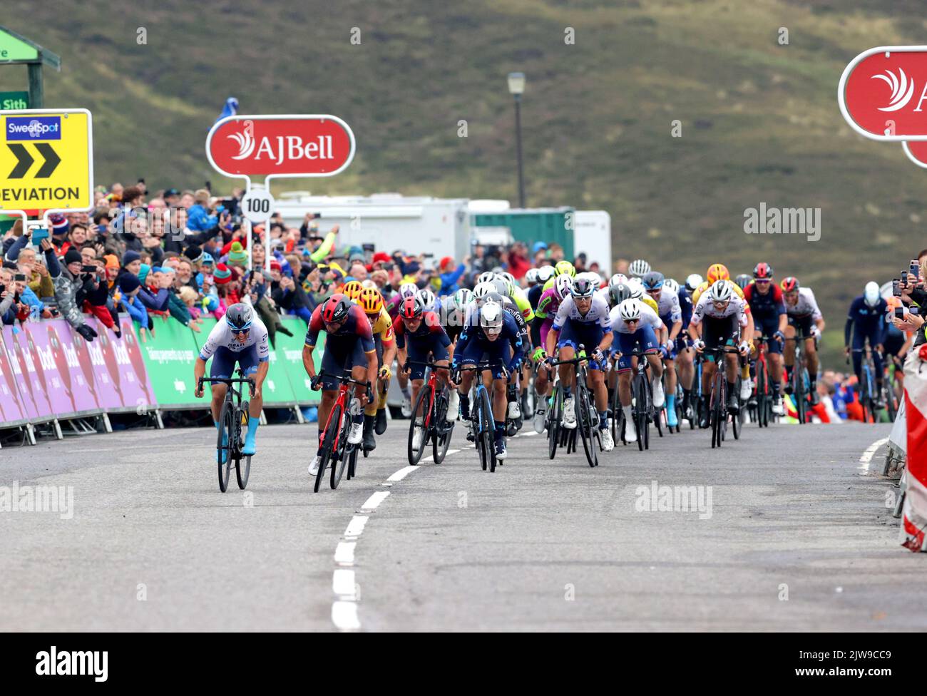 Corbin Strong of team Israel - Premier Tech (left) on their way to ...