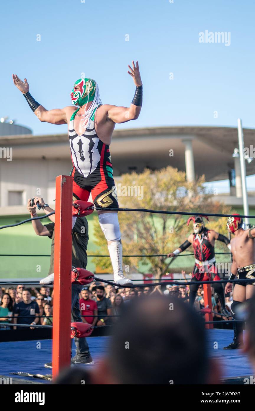 Mexican Wrestling exhibition during Vive Latino 2022 Music Festival in ...