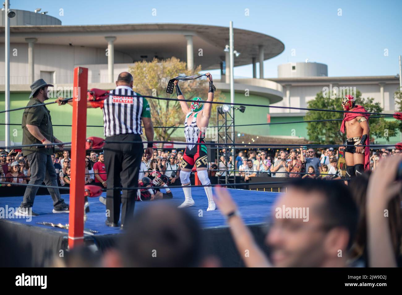Mexican Wrestling exhibition during Vive Latino 2022 Music Festival in ...