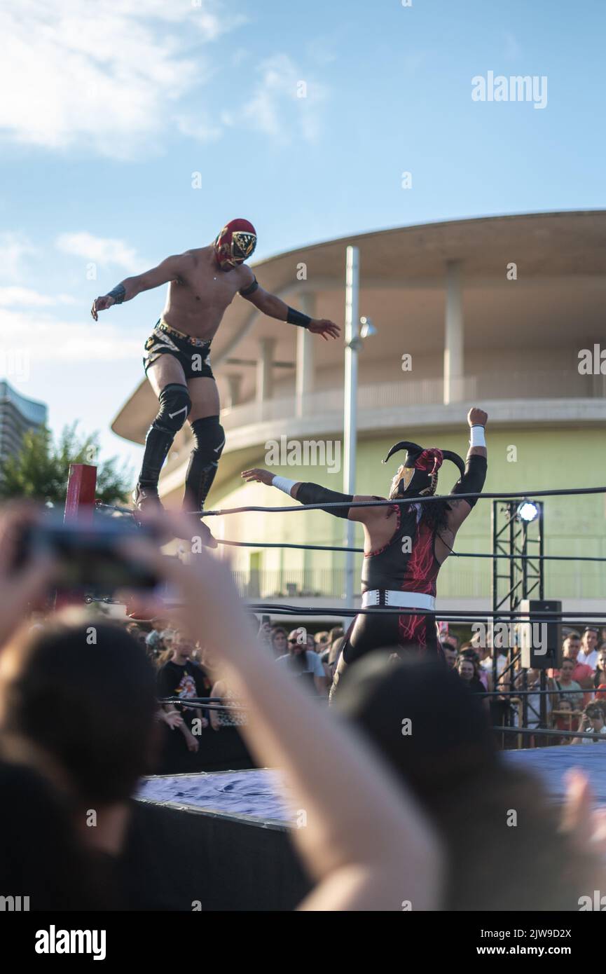 Mexican Wrestling exhibition during Vive Latino 2022 Music Festival in ...