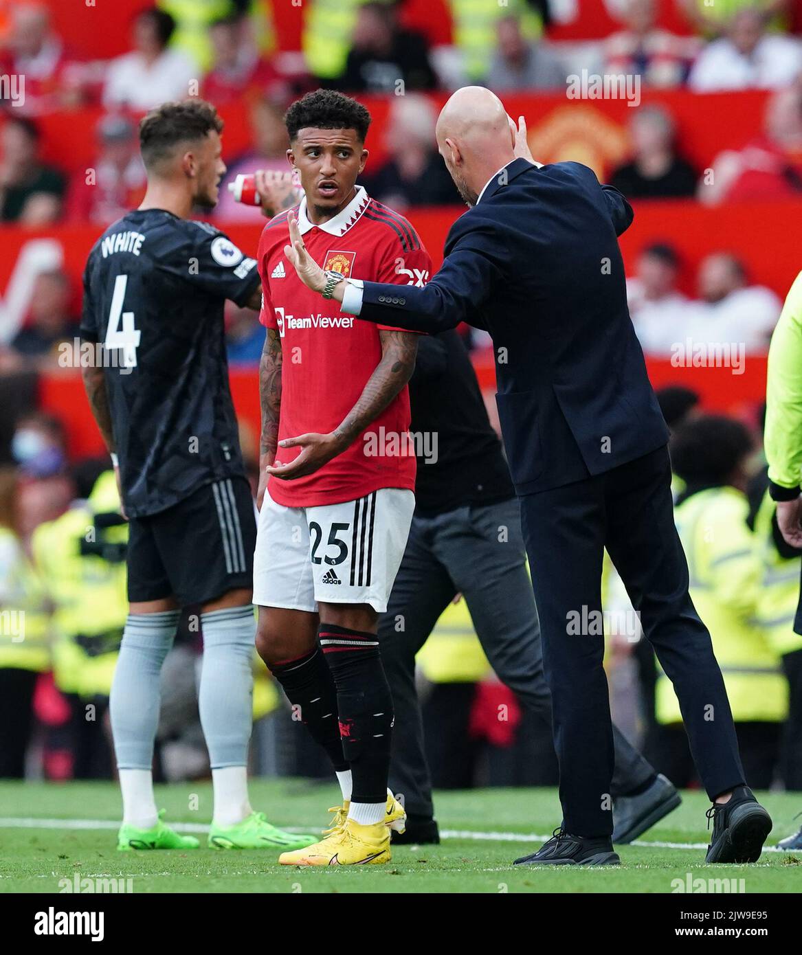 Jadon sancho manchester united ten hag hi-res stock photography and images - Alamy
