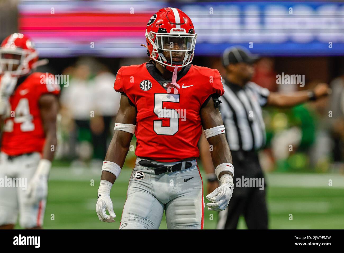 September 3, 2022: Georgia's Kelee Ringo (5) in action during the Chick ...