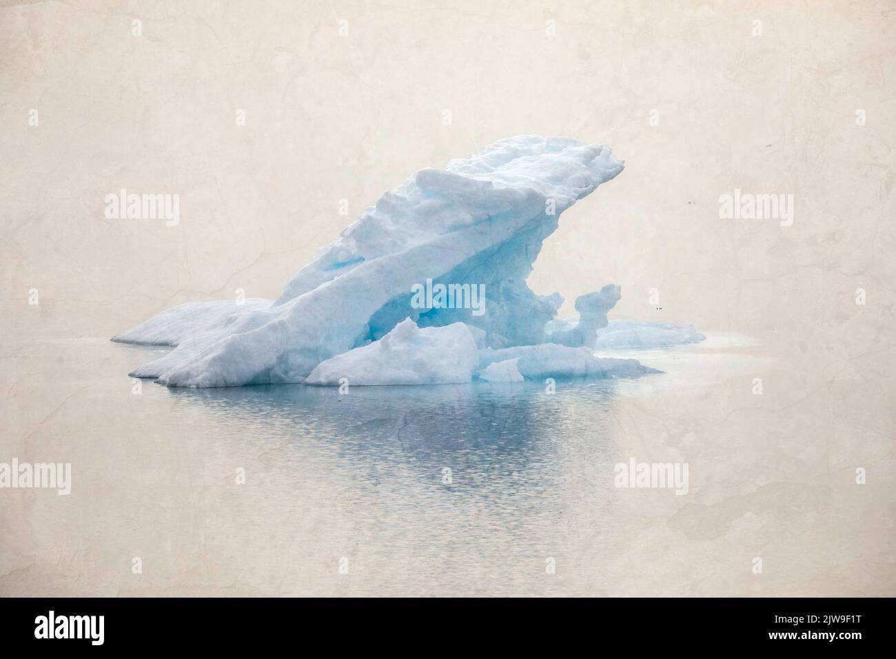Iceberg floating in Beaufort Sea with abstract texture effects Stock ...