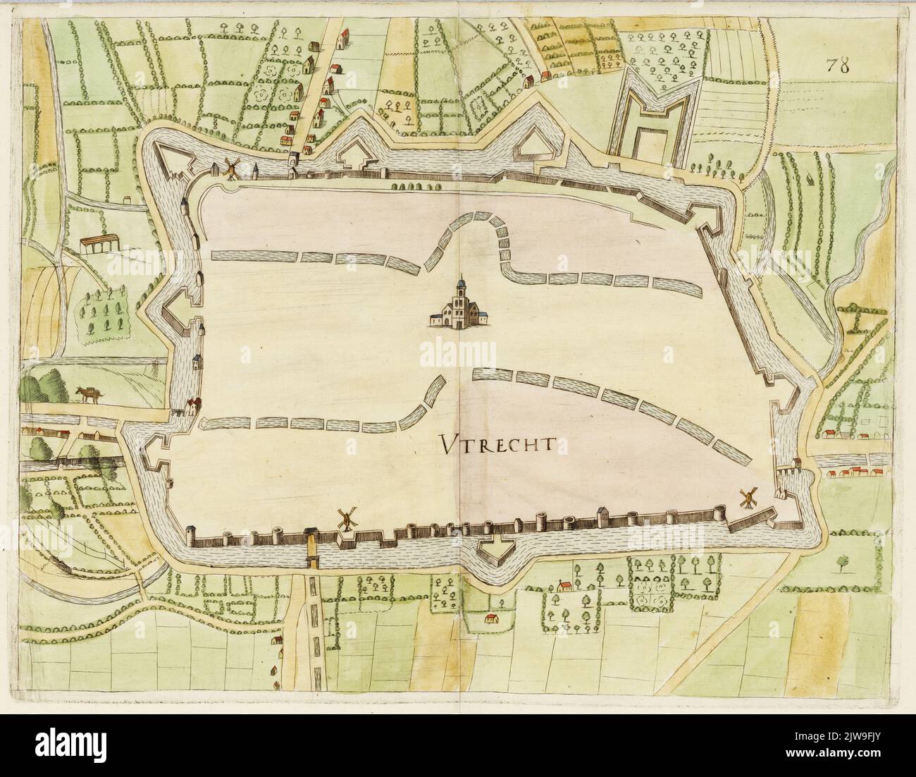 Map of the city of Utrecht with immediate surroundings; with ...