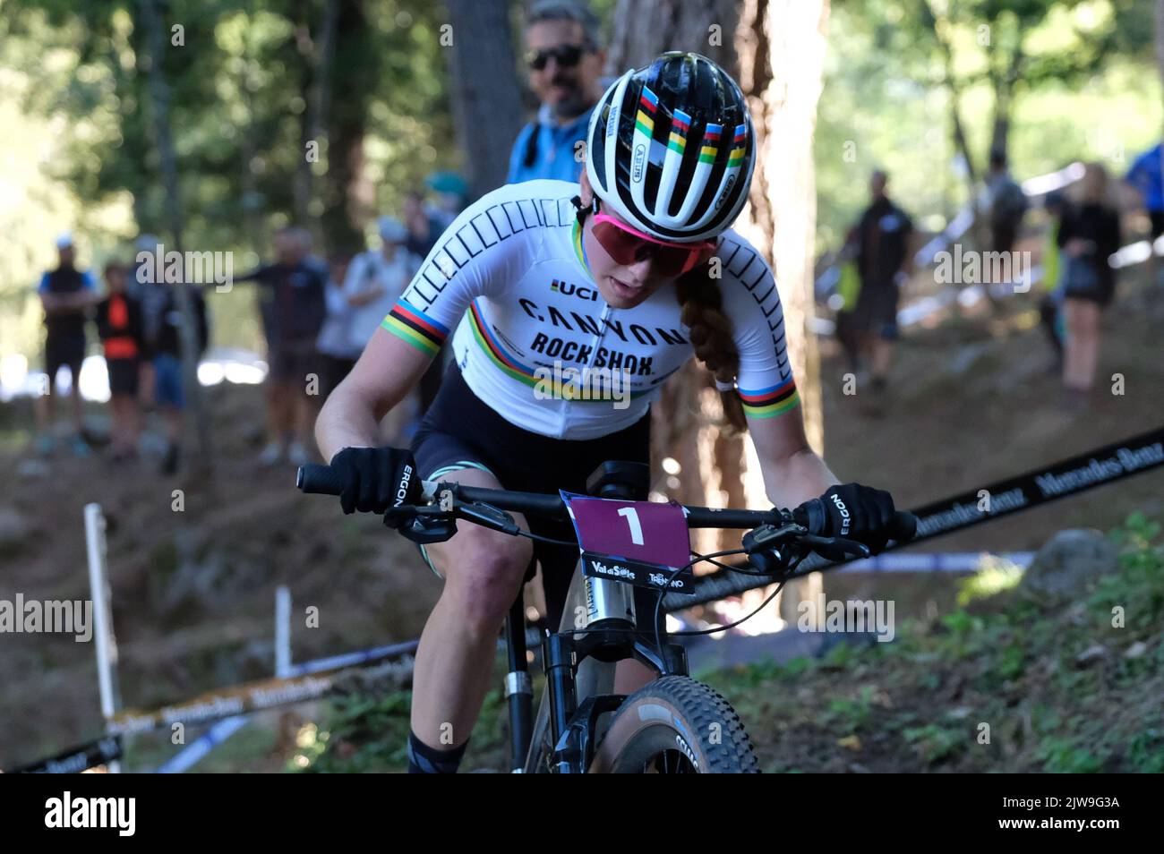 (1) Line Burquier (FRA) during the MTB - Mountain Bike UCI Mountain ...