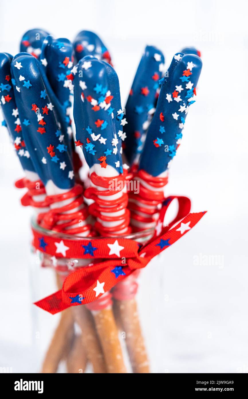 Patriotic blue chocolate star hi-res stock photography and images - Alamy
