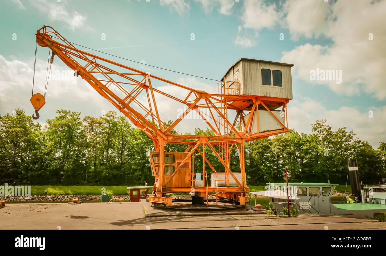 Crane at the old Henrichenburg ship lift Stock Photo - Alamy