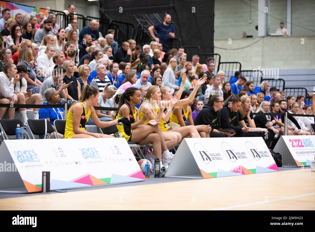 A general view of spectators as they watch the Netball action on Day ...