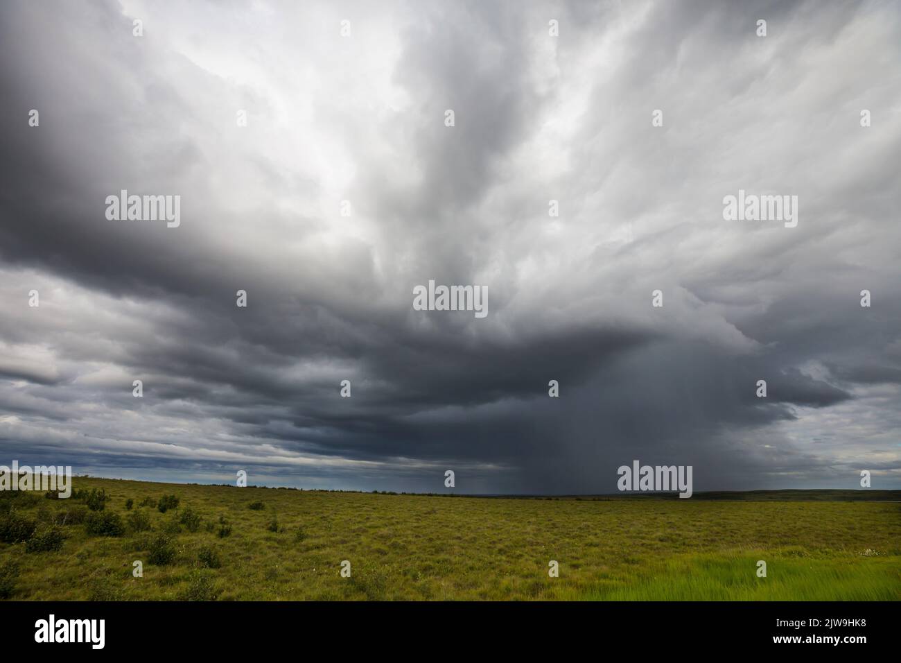 Rain clouds in arctic tundra Stock Photo - Alamy