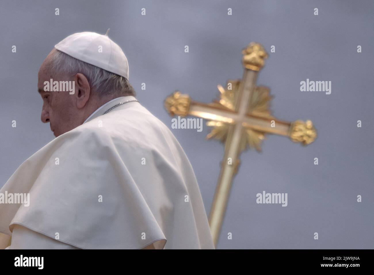 Vatican City, Vatican, 04 September 2022. Pope Francis leads a mass for ...