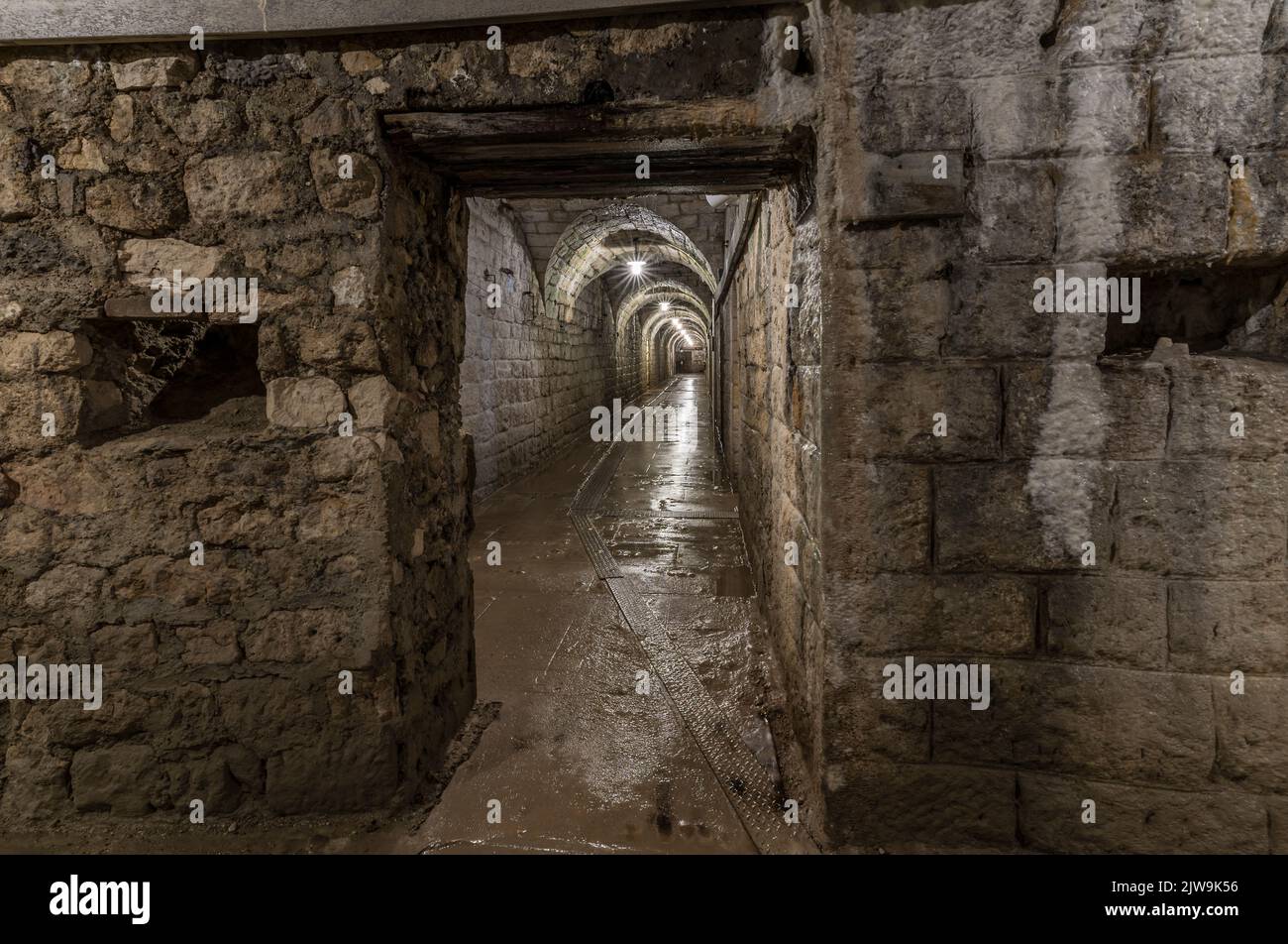 tunnel in a historic military bunker building Stock Photo - Alamy