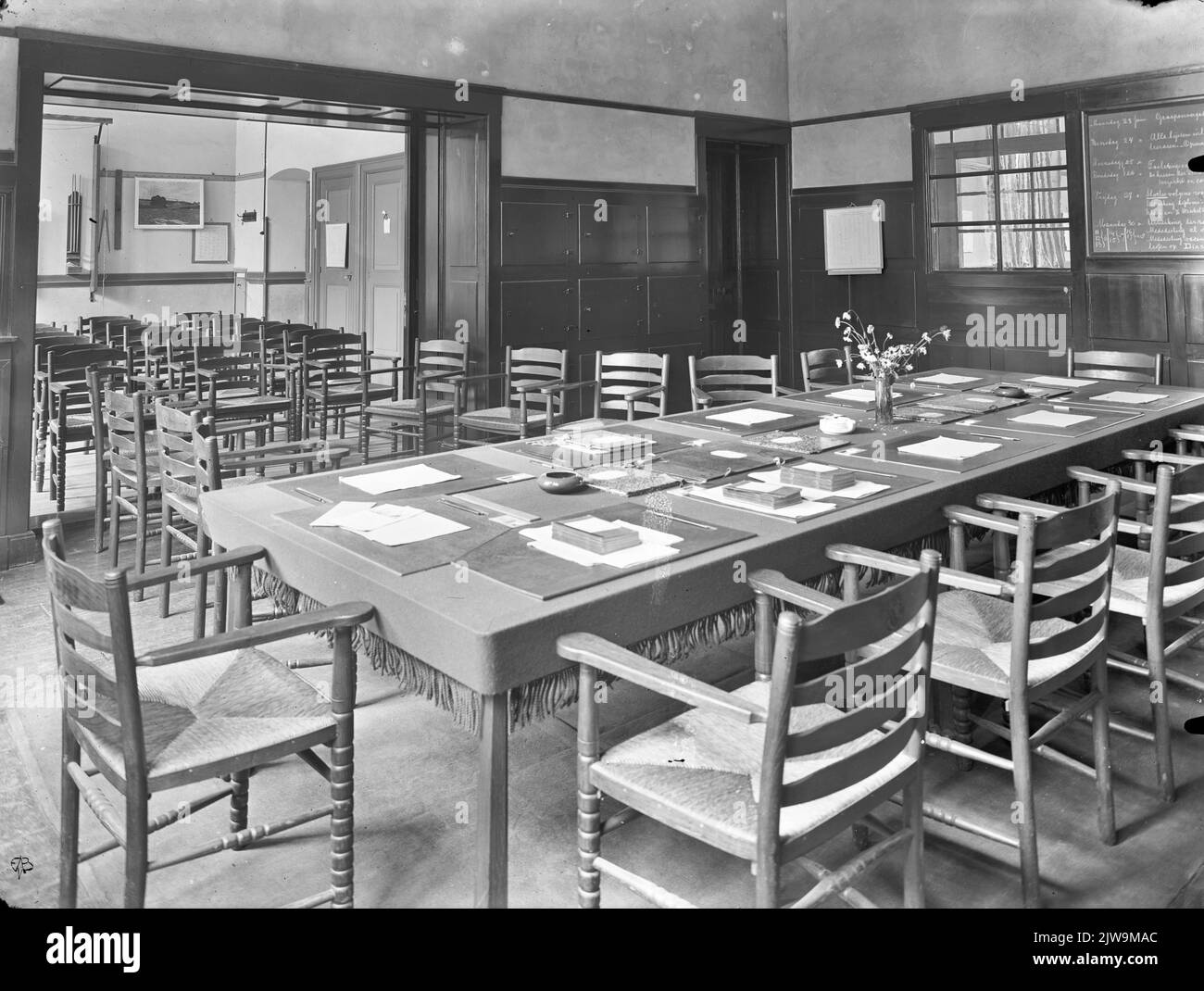 Interior of the secondary Handelschool (Palmstraat 22) in Utrecht ...