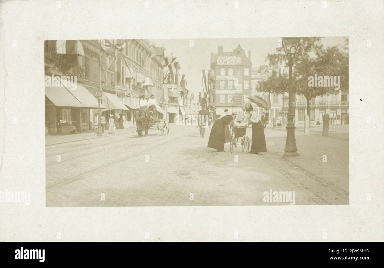 View of the Vredenburg in Utrecht with the houses on the northern ...