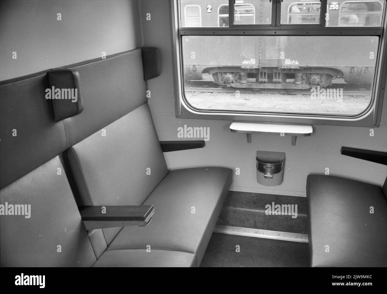 Interior of a Coupé 2nd class of electric train set no. 501 (Mat. 1964 ...