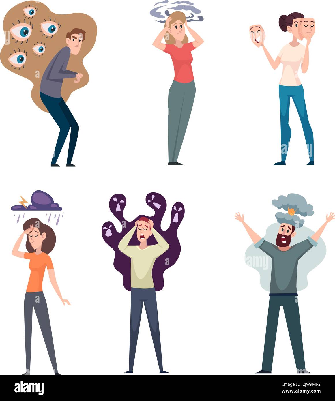 Psychology problem. Unhealthy mental negative disease states bipolar ...