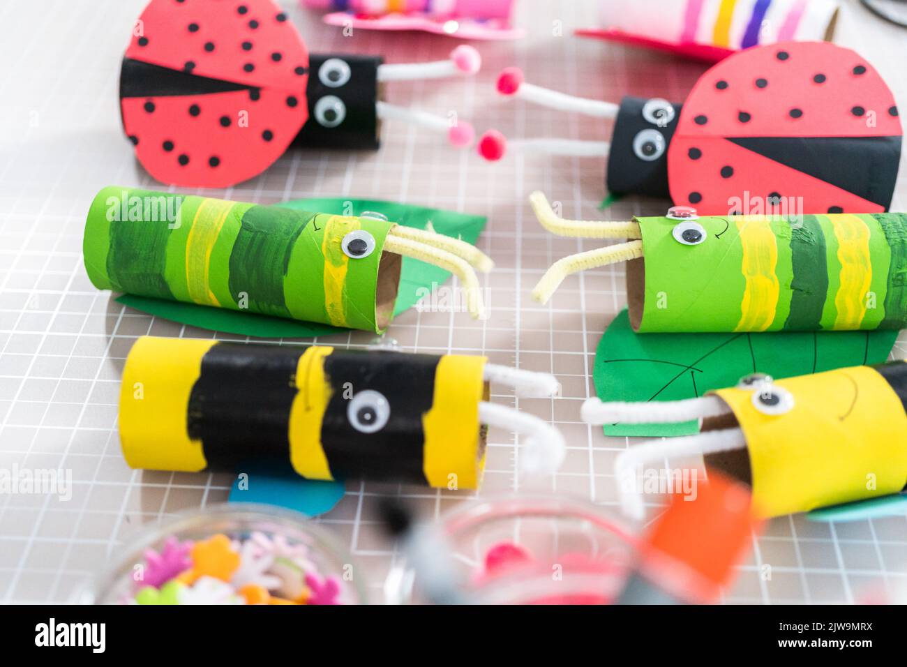 Kids paper craft Stock Photo - Alamy