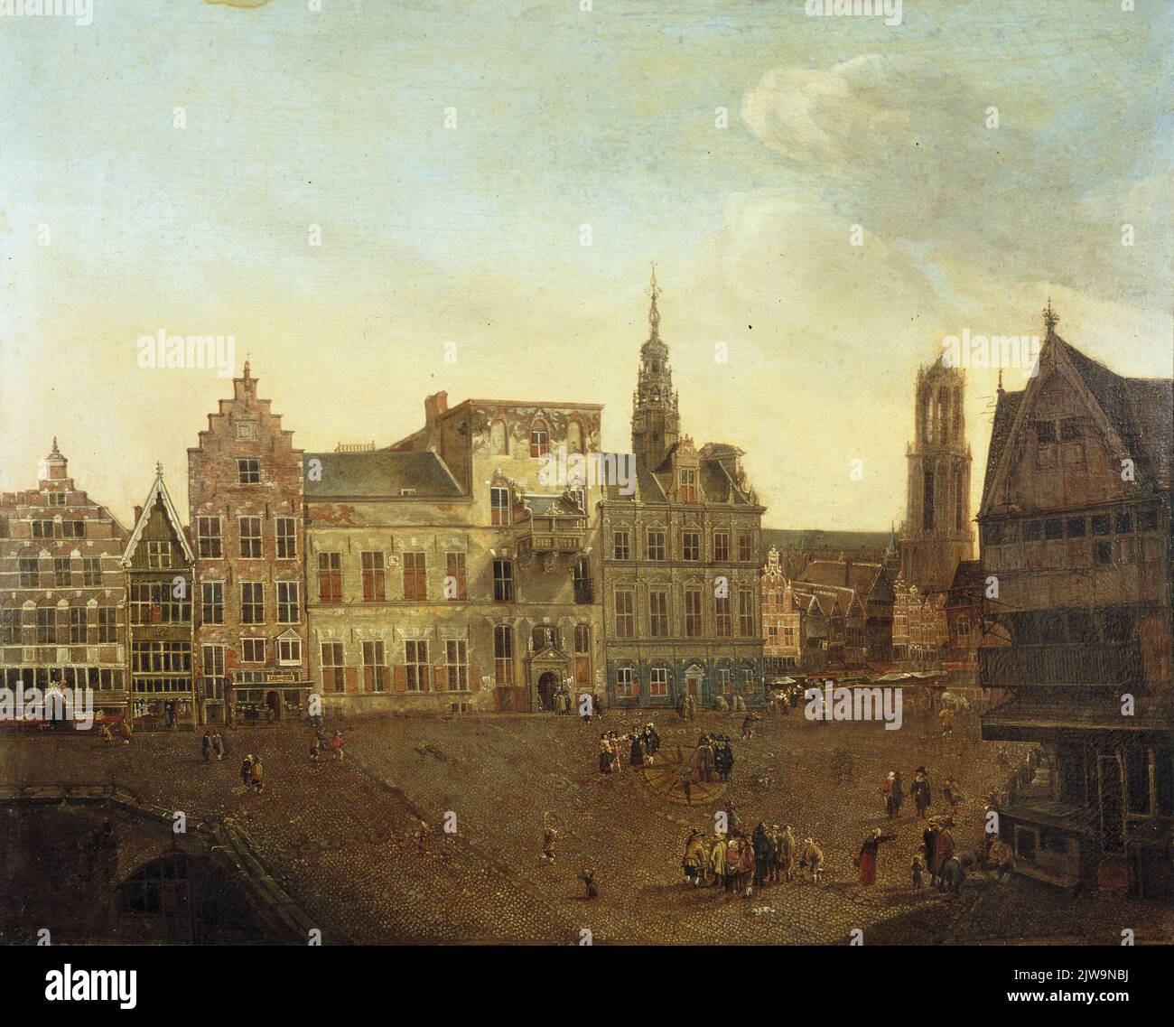 View of the town hall bridge in Utrecht from the west, with the ...