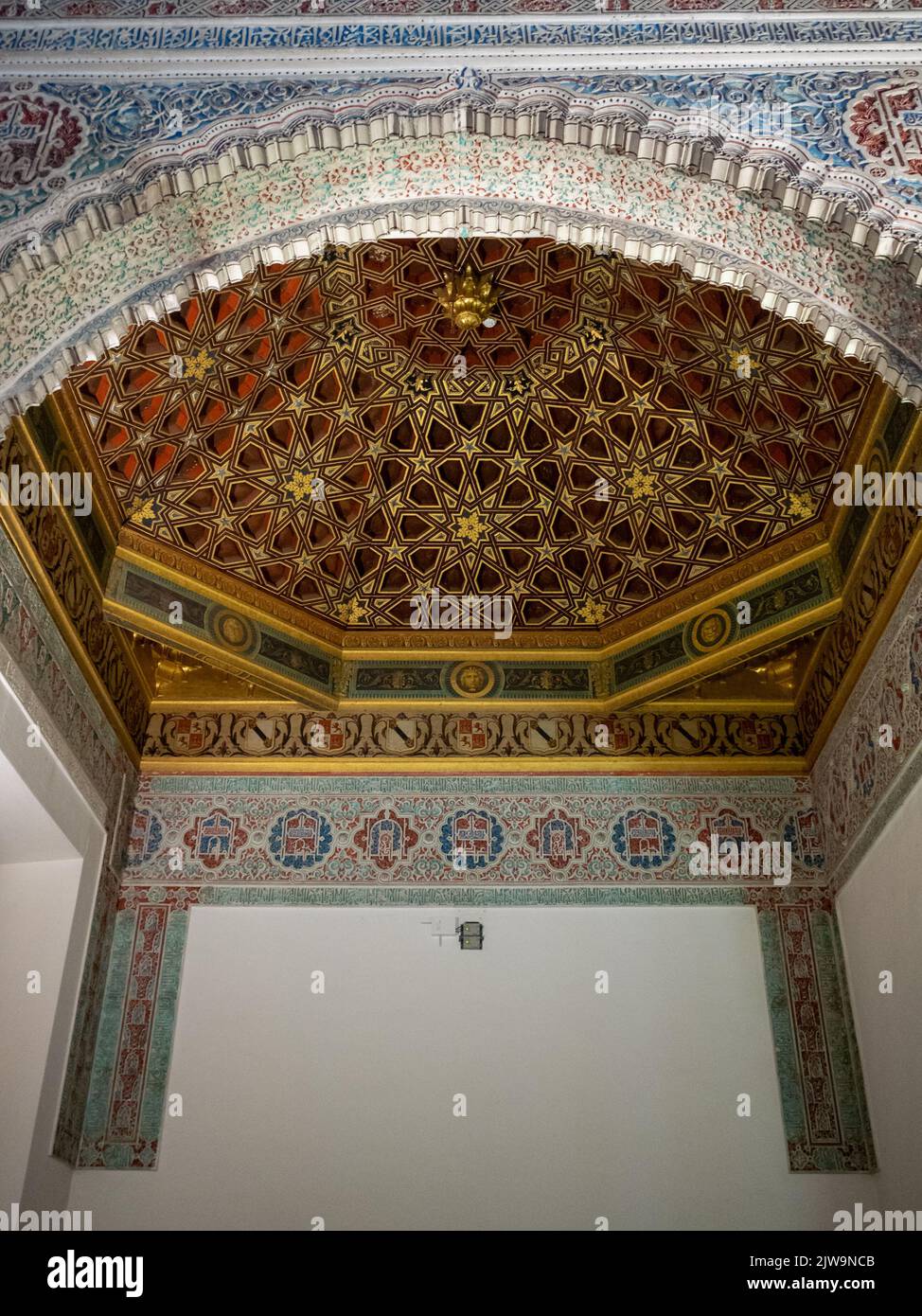 Prince's Room ceiling detail, Alcazar of Seville Stock Photo - Alamy