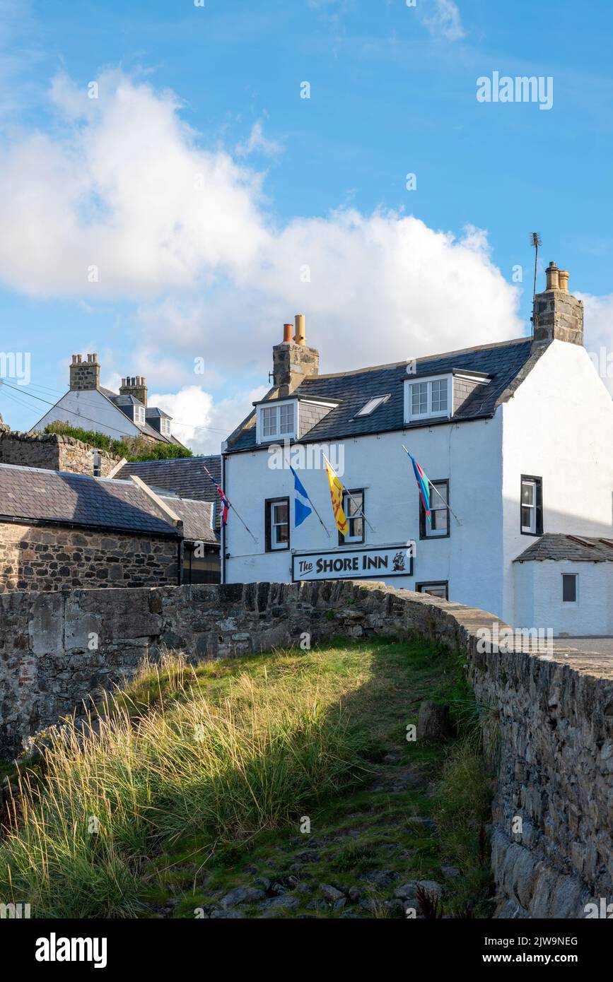 2 September 2022. Portsoy,Aberdeenshire,Scotland. This is the Shore Inn ...