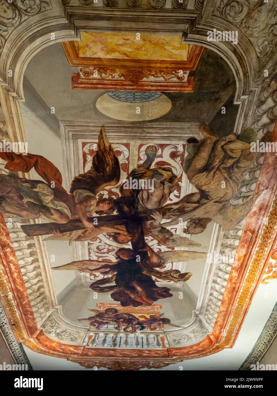 Hospital de los Venerables church chancel frescoes representing the ...