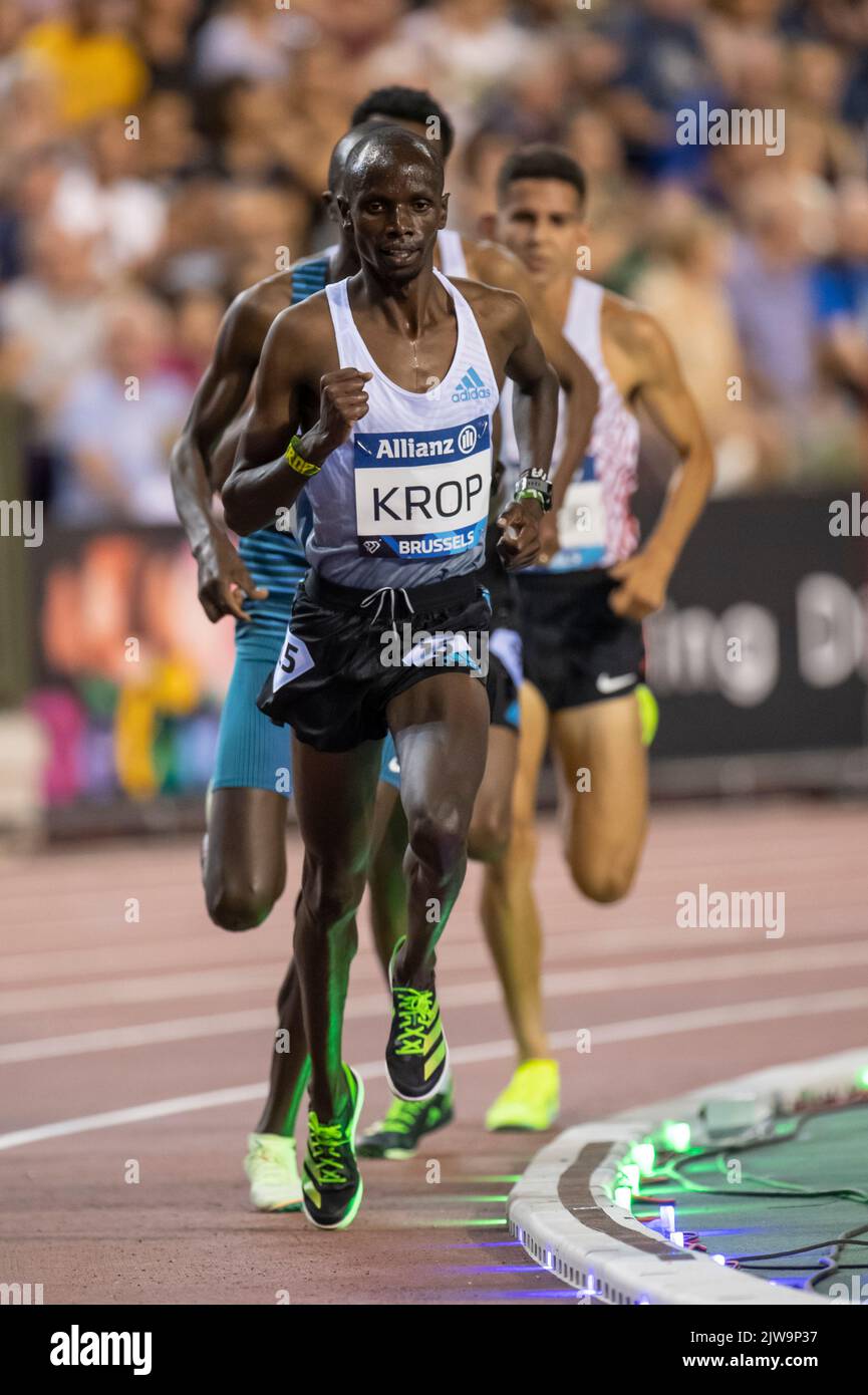 Jacob Krop of Kenya competing in the men's 5000m during the Allianz ...