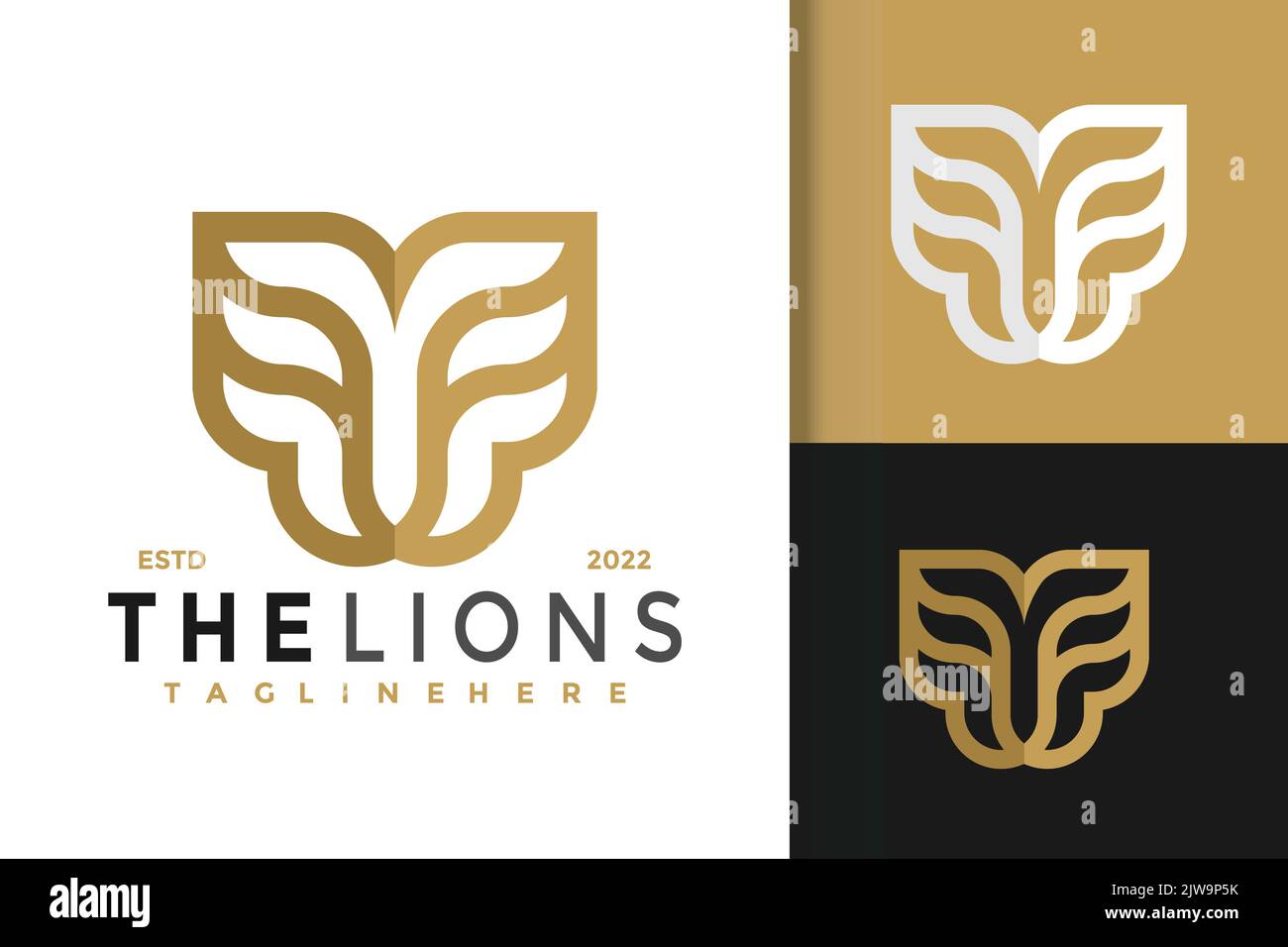 A vector illustration of logo ideas for The Lions Company Stock Vector ...