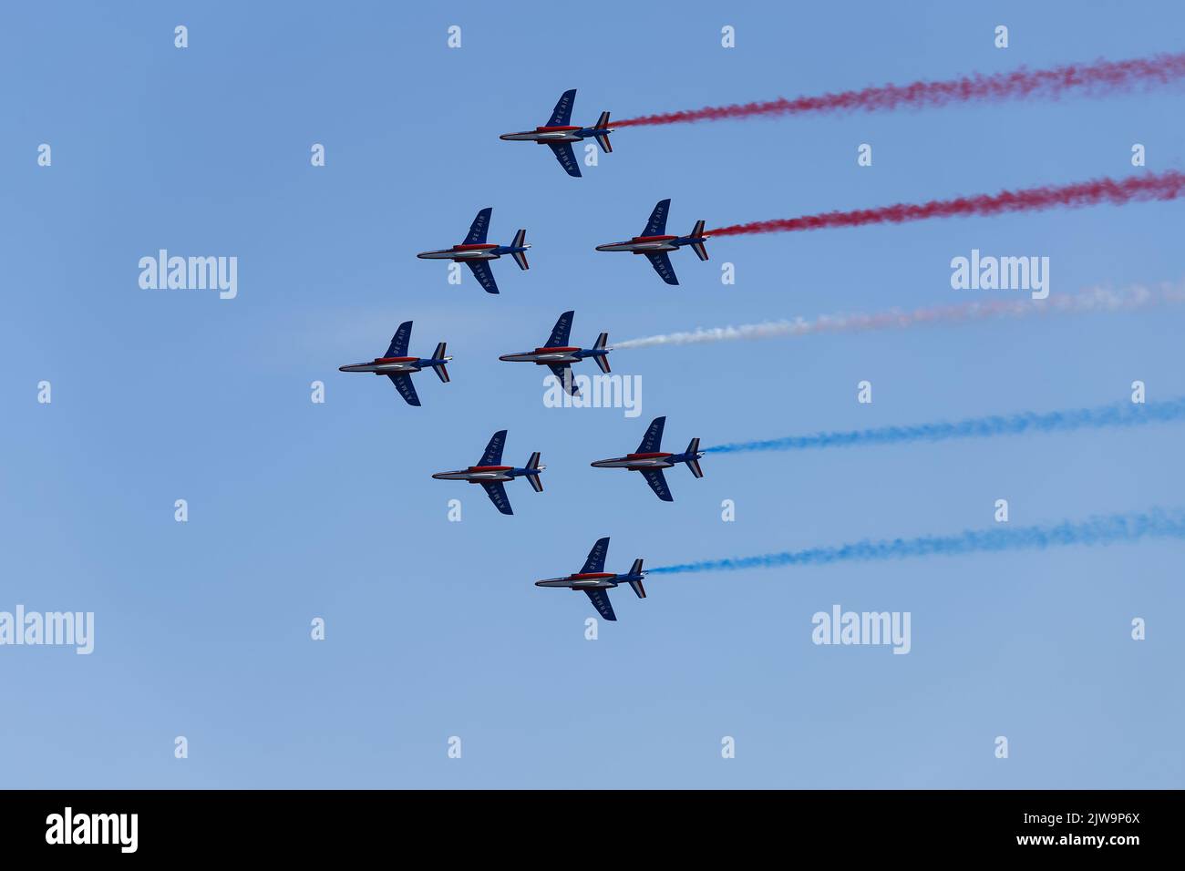Patrouille de France aerobatics team, famous demonstration of French ...
