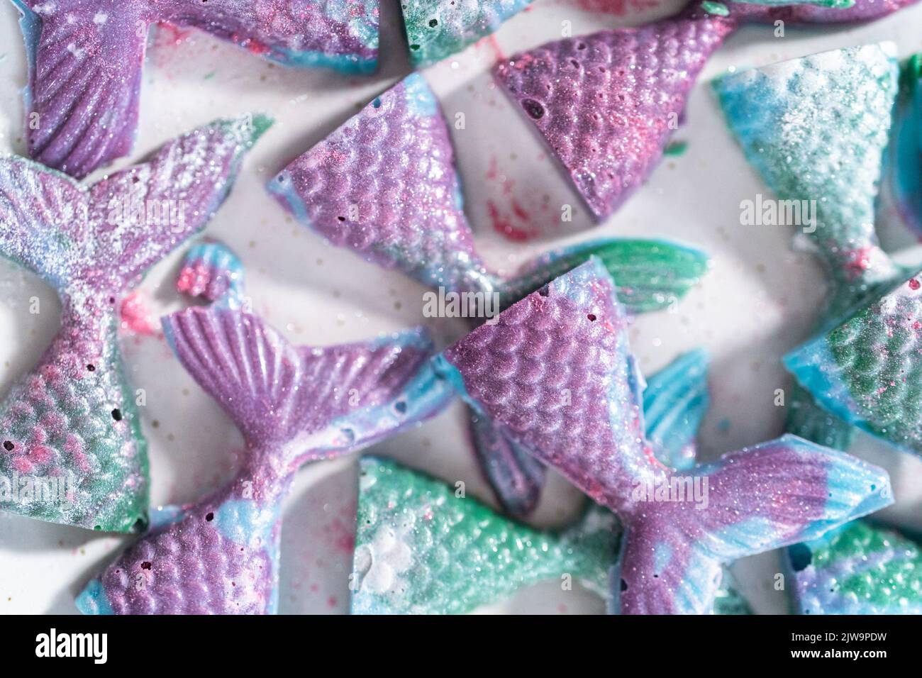 Chocolate mermaid tails Stock Photo - Alamy