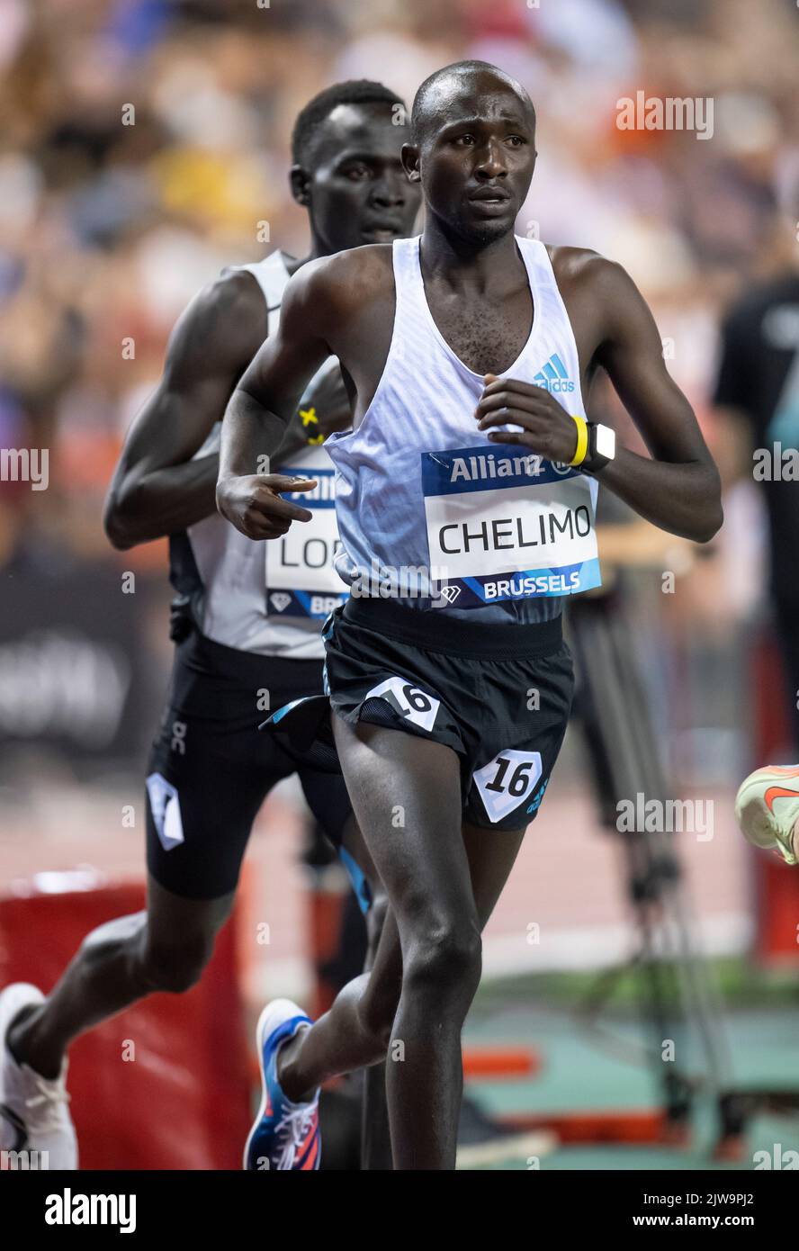 Oscar Chelimo of Uganda competing in the men's 5000m during the Allianz ...