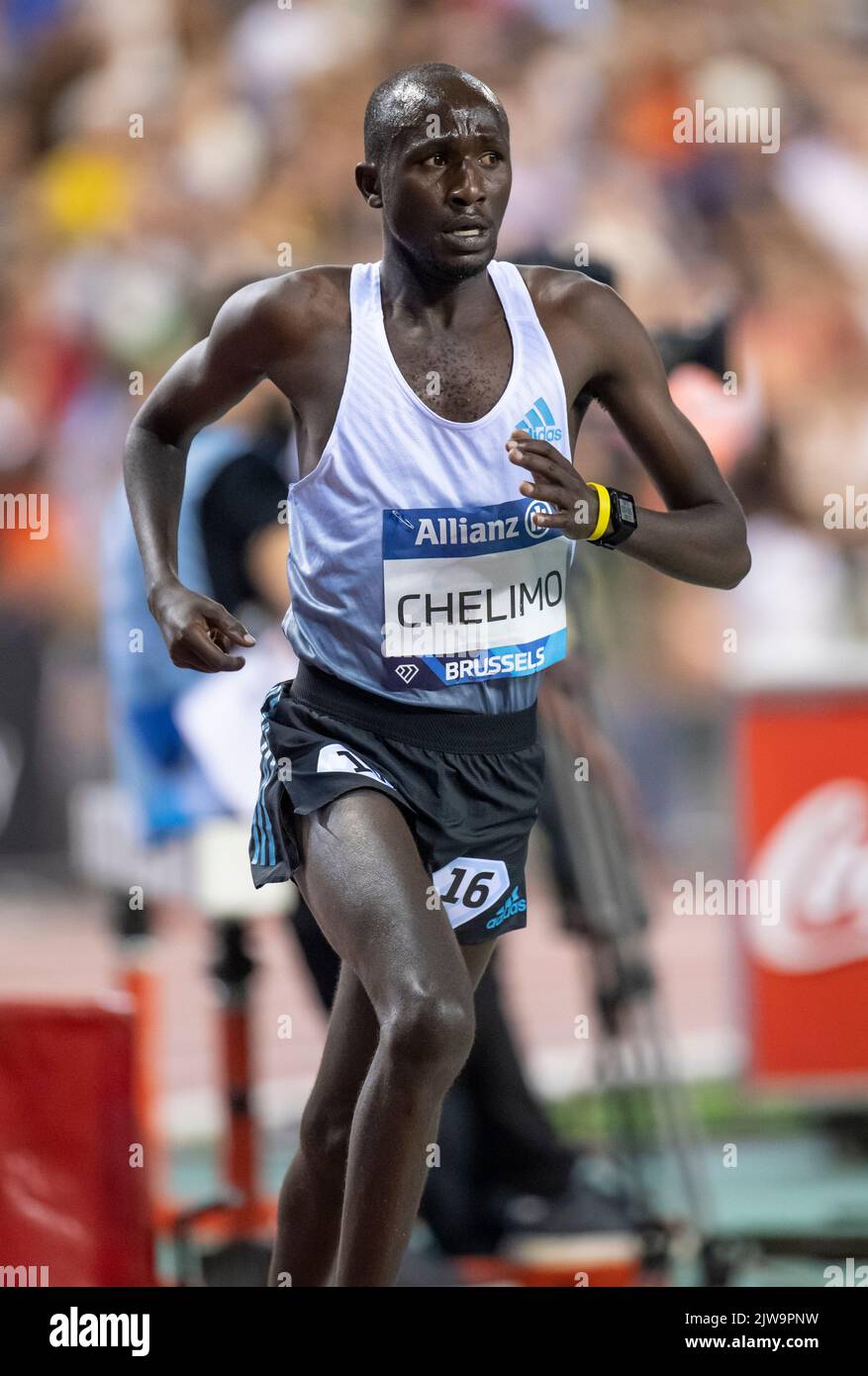 Oscar Chelimo of Uganda competing in the men's 5000m during the Allianz ...