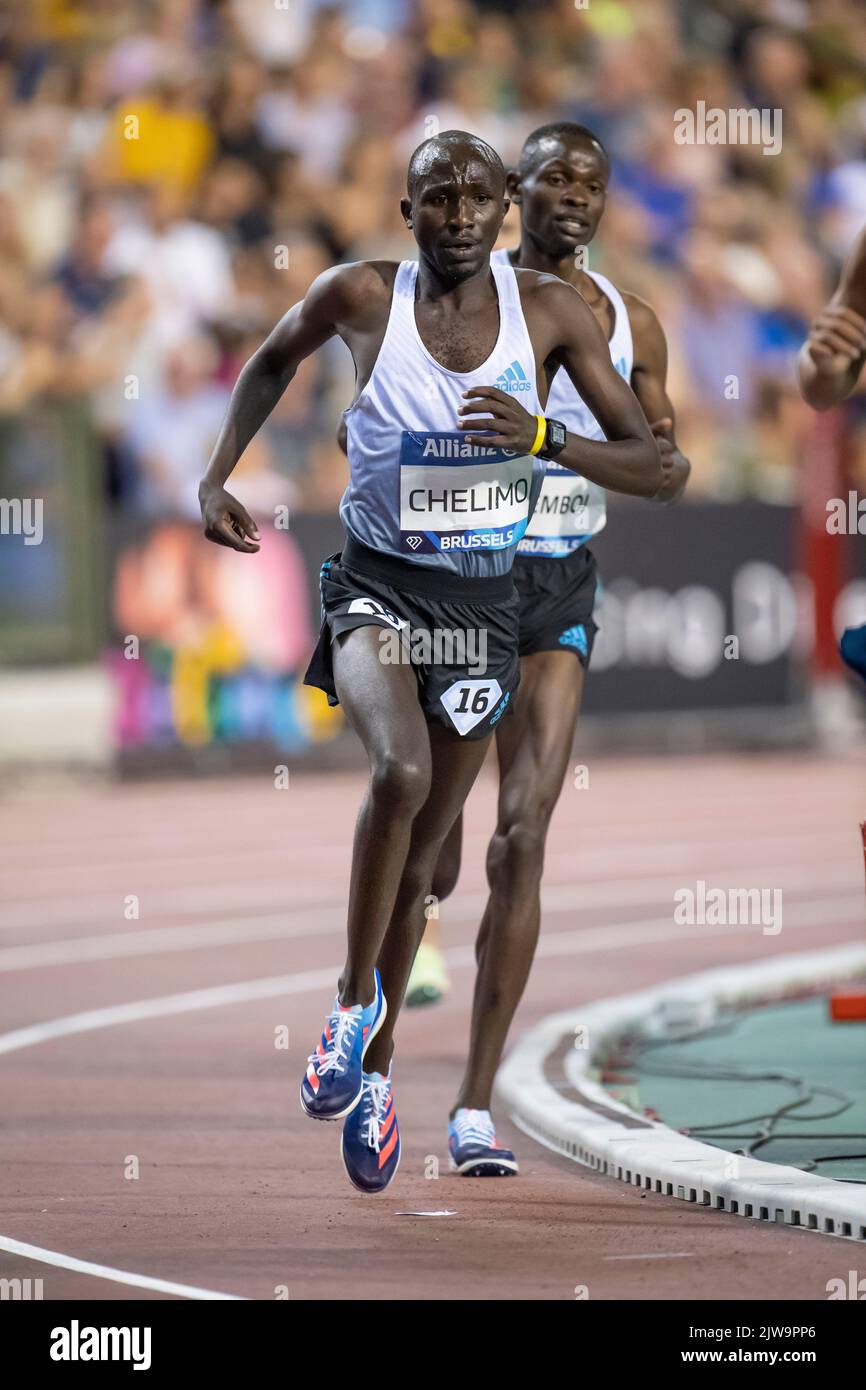 Oscar Chelimo of Uganda competing in the men's 5000m during the Allianz ...