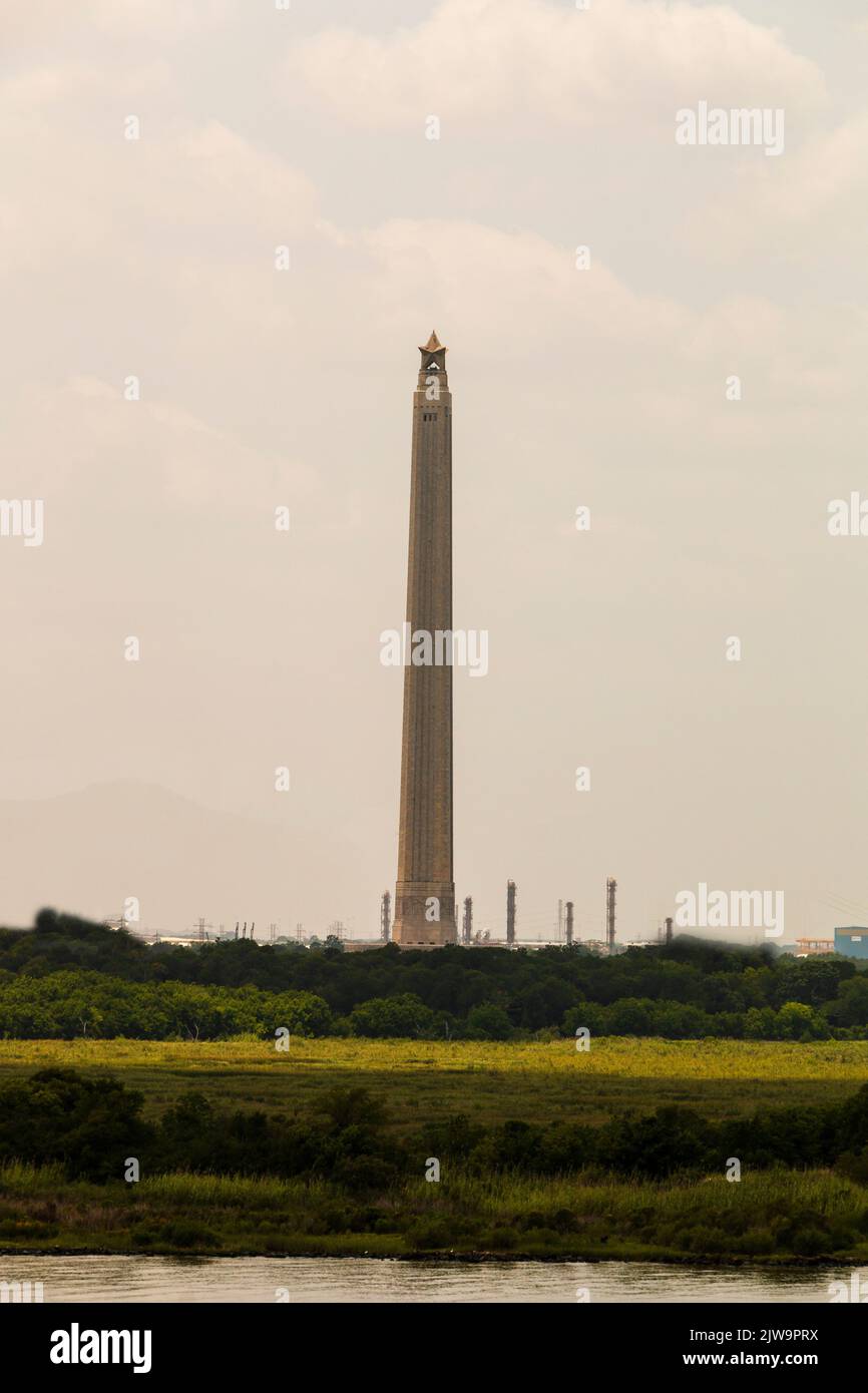 A vertical of the San Jacinto Monument Stock Photo - Alamy
