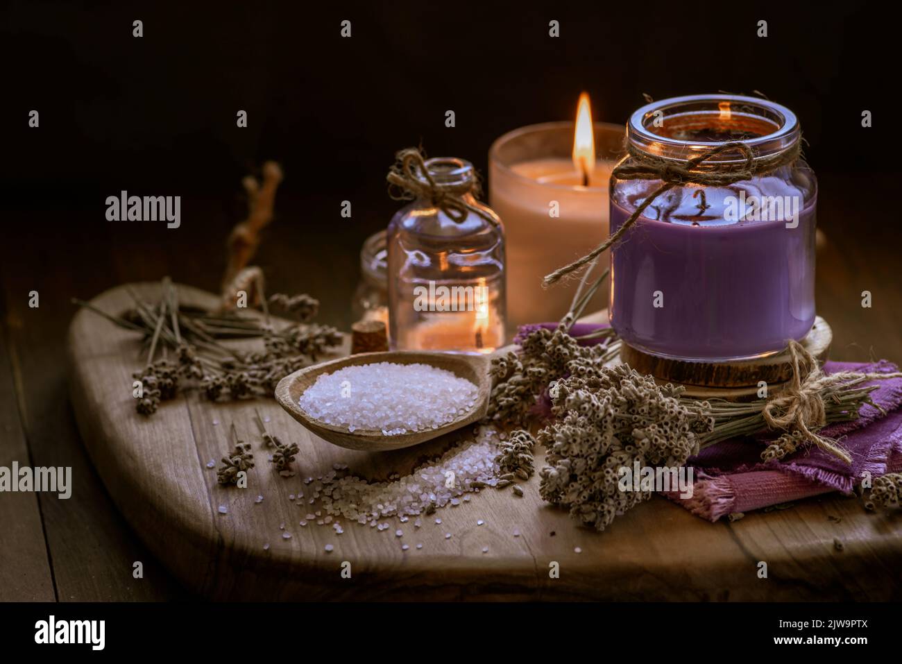 Glass bottle Lavender essential oil dried seed aromatherapy spa massage ...