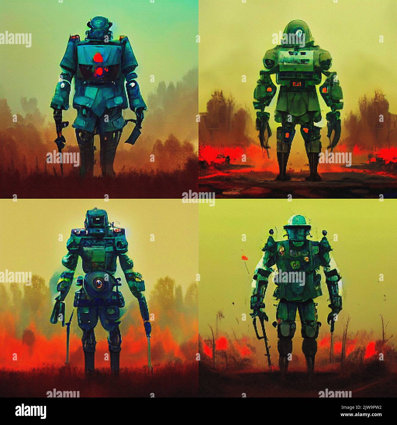 Illustration of an alien warrior hi-res stock photography and images ...