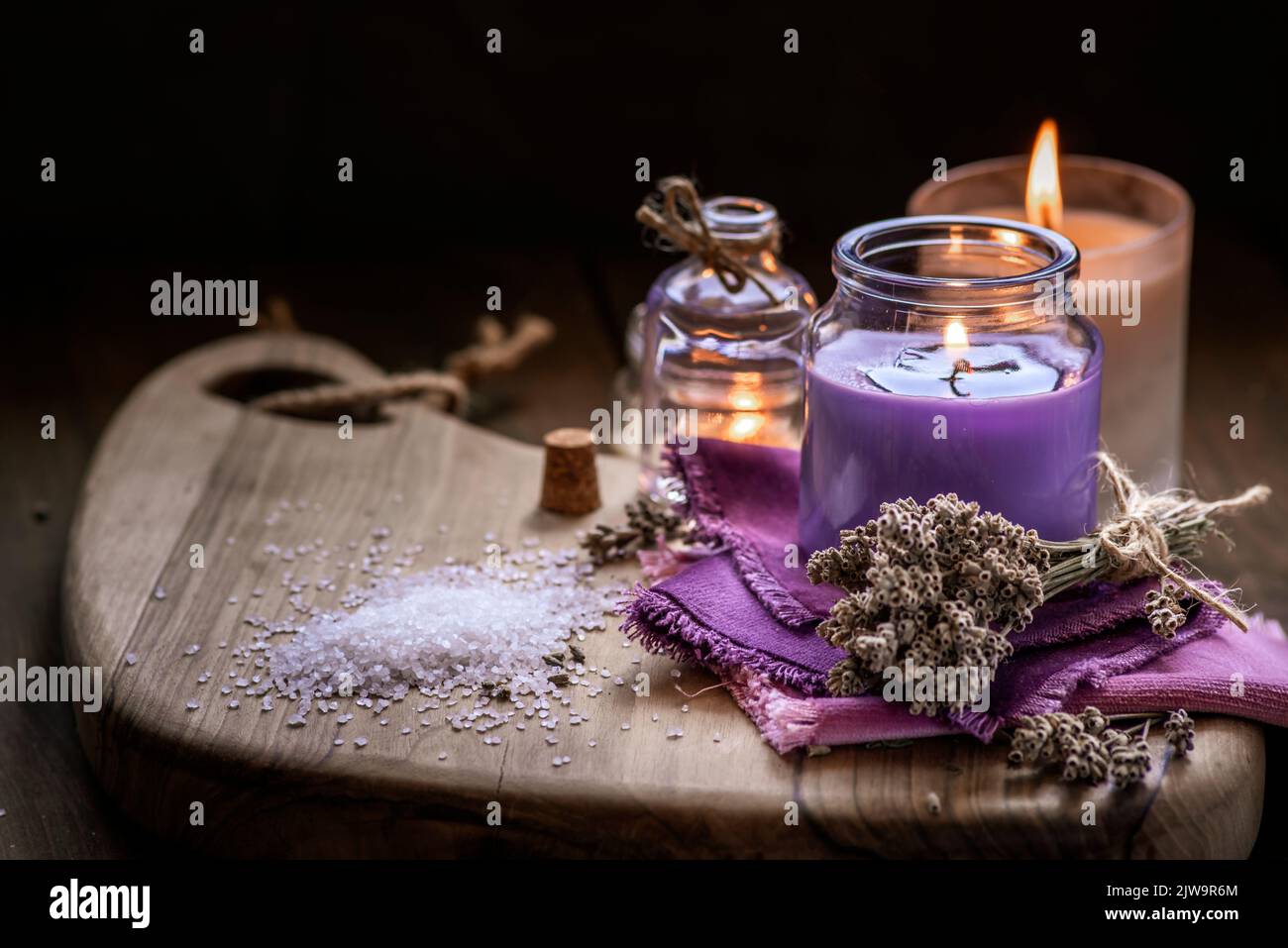 Glass bottle Lavender essential oil dried seed aromatherapy spa massage ...