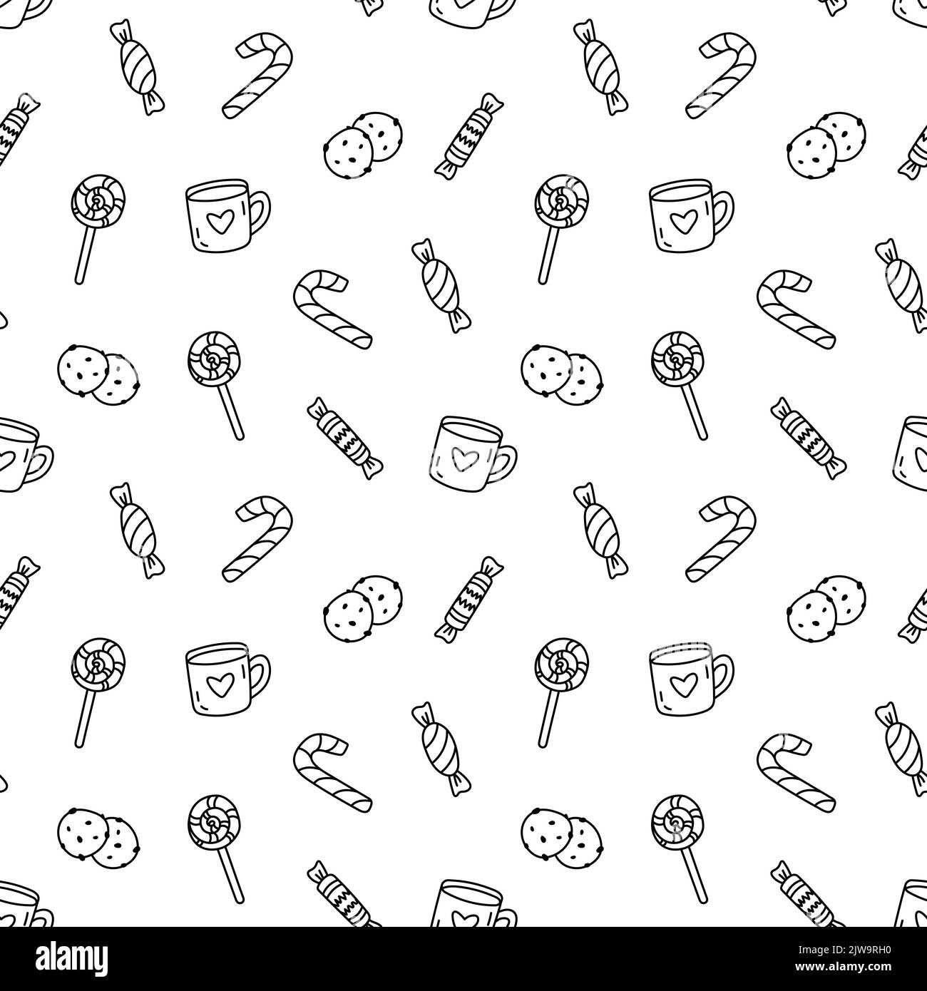 Candy Sweet seamless pattern. Background for wrapping paper, banners ...