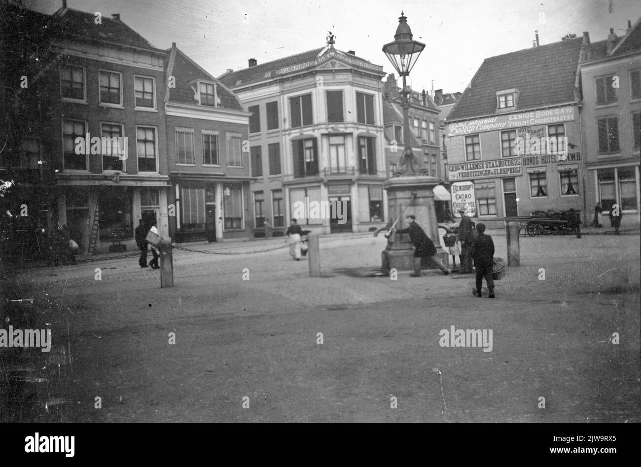 View of the facades of a few store living houses on the Noordoosthoek ...