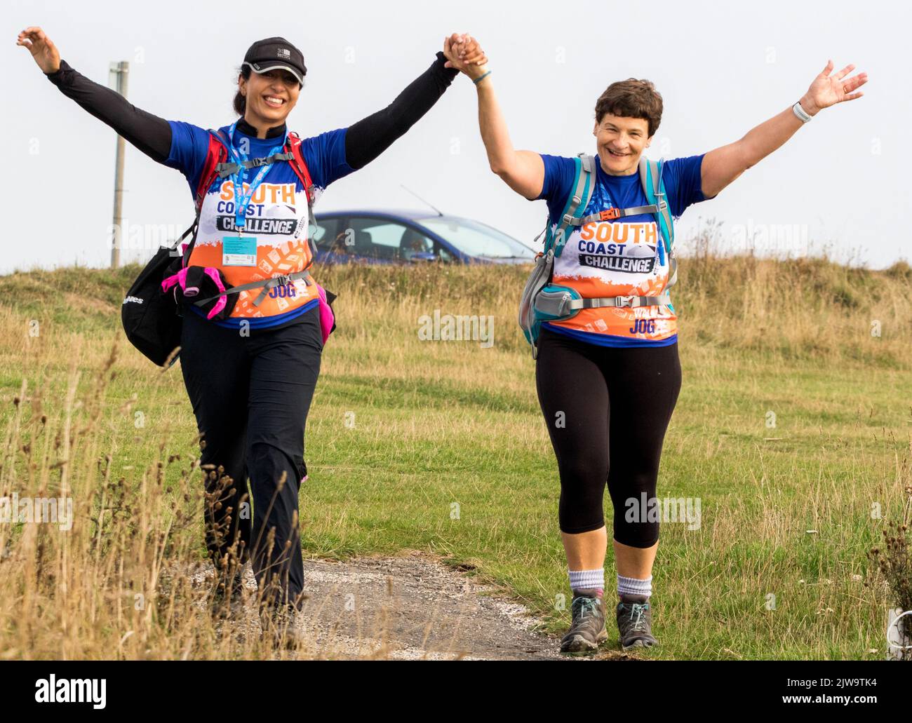 Runners and walkers start the South Coast challenge at for their chosen ...