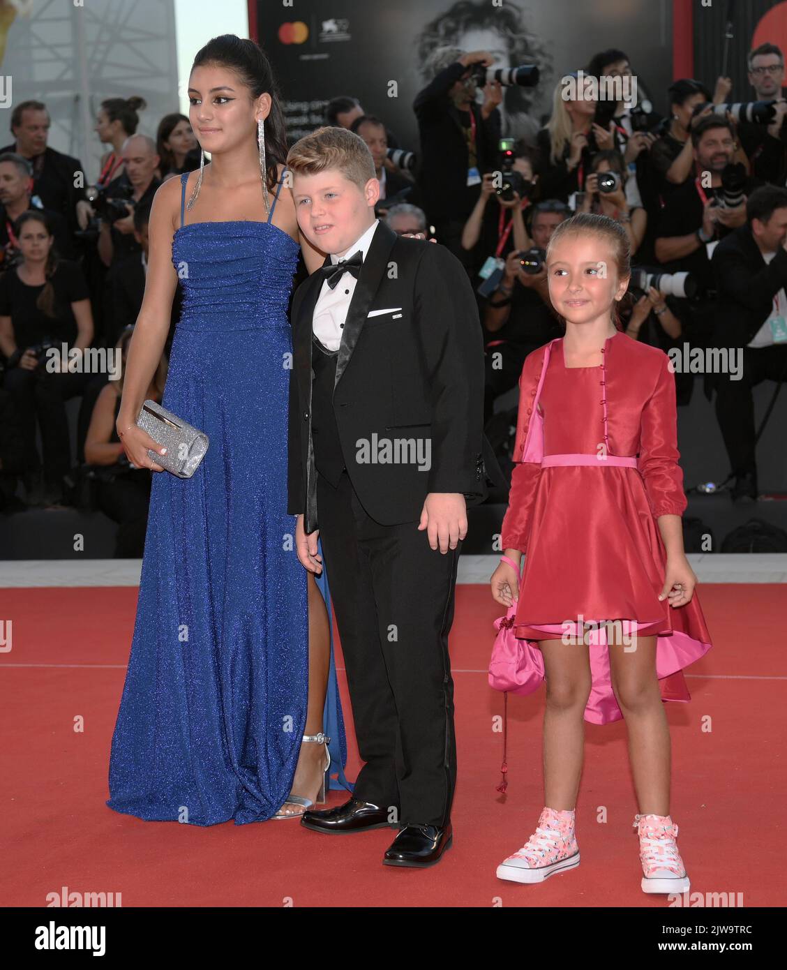 September 4, 2022, VENICE, ITALY: Italian actors (R-L) Maria Chiara ...