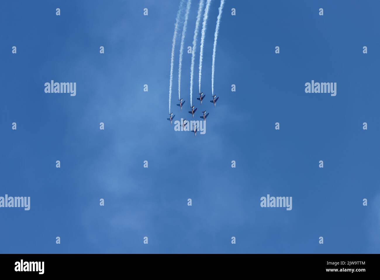 Patrouille de France aerobatics team, famous demonstration of French ...