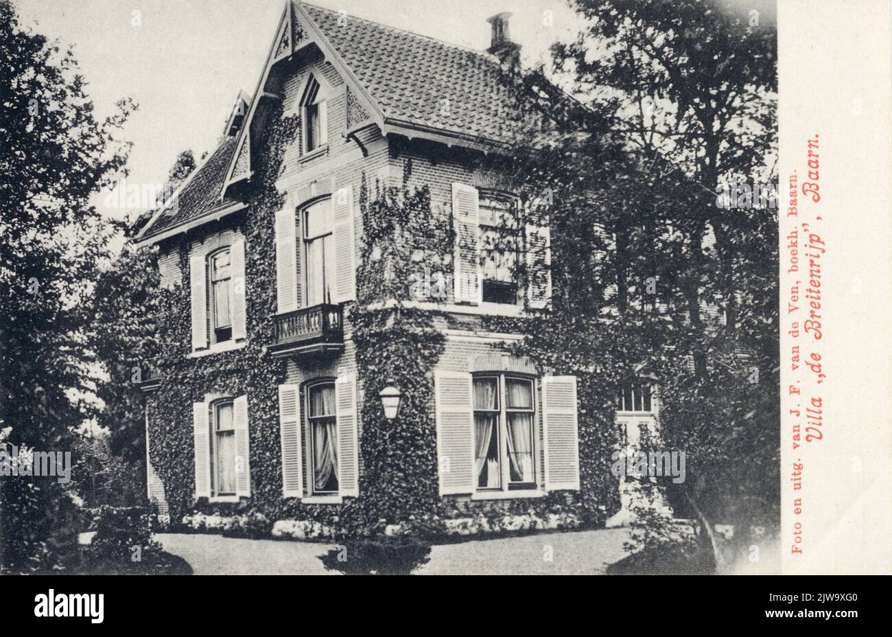 View on the front and right side of the house De Breitenrijp in Baarn Stock Photo - Alamy