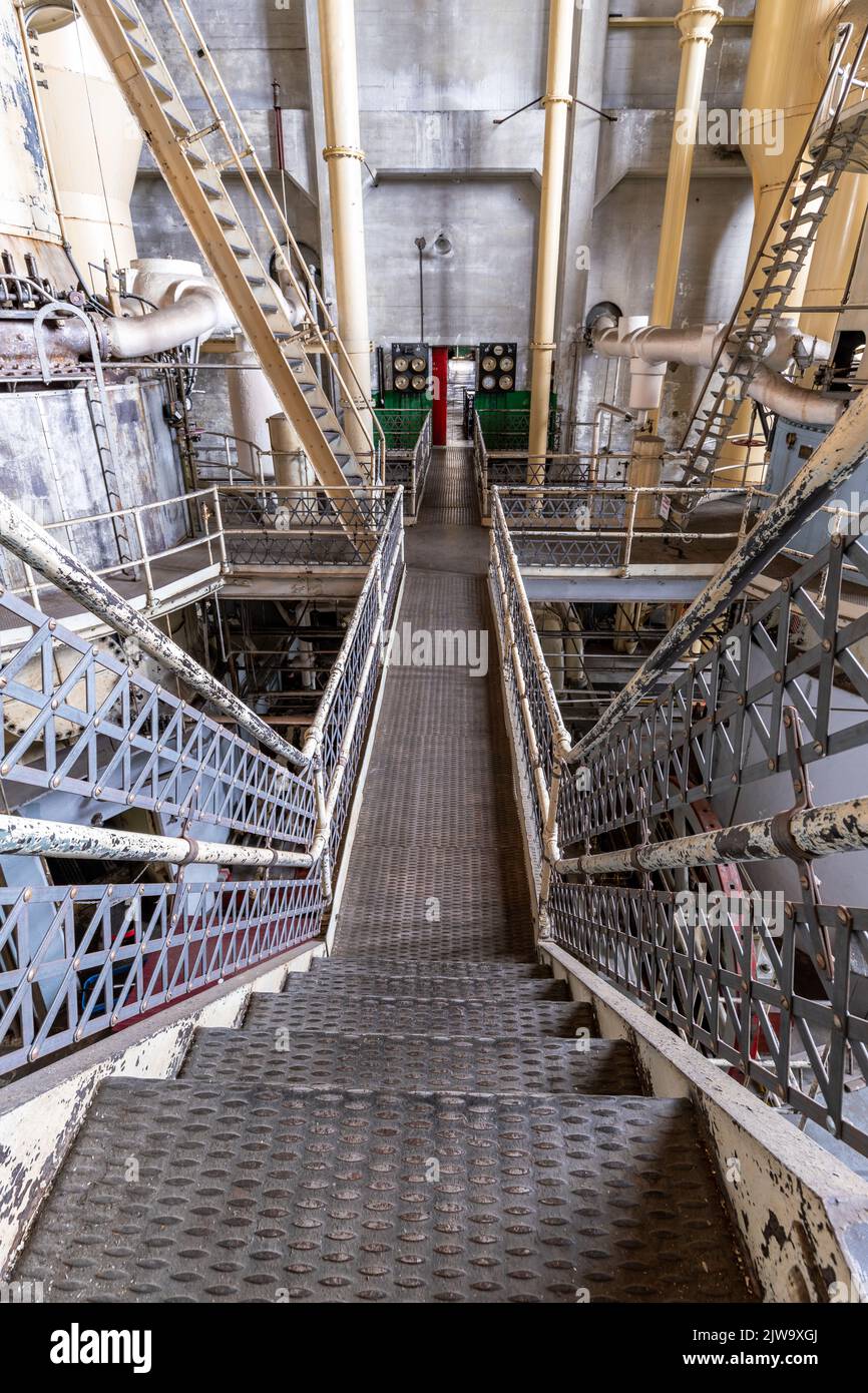 Seattle, WA. USA -08-27-2022: Stairway at Georgetown Steam Plant Stock ...